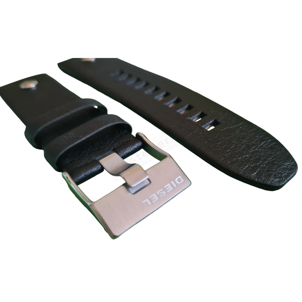 Bracelet cuir noir Diesel - LITTLE DADDY / DZ7256 | AtelierNet